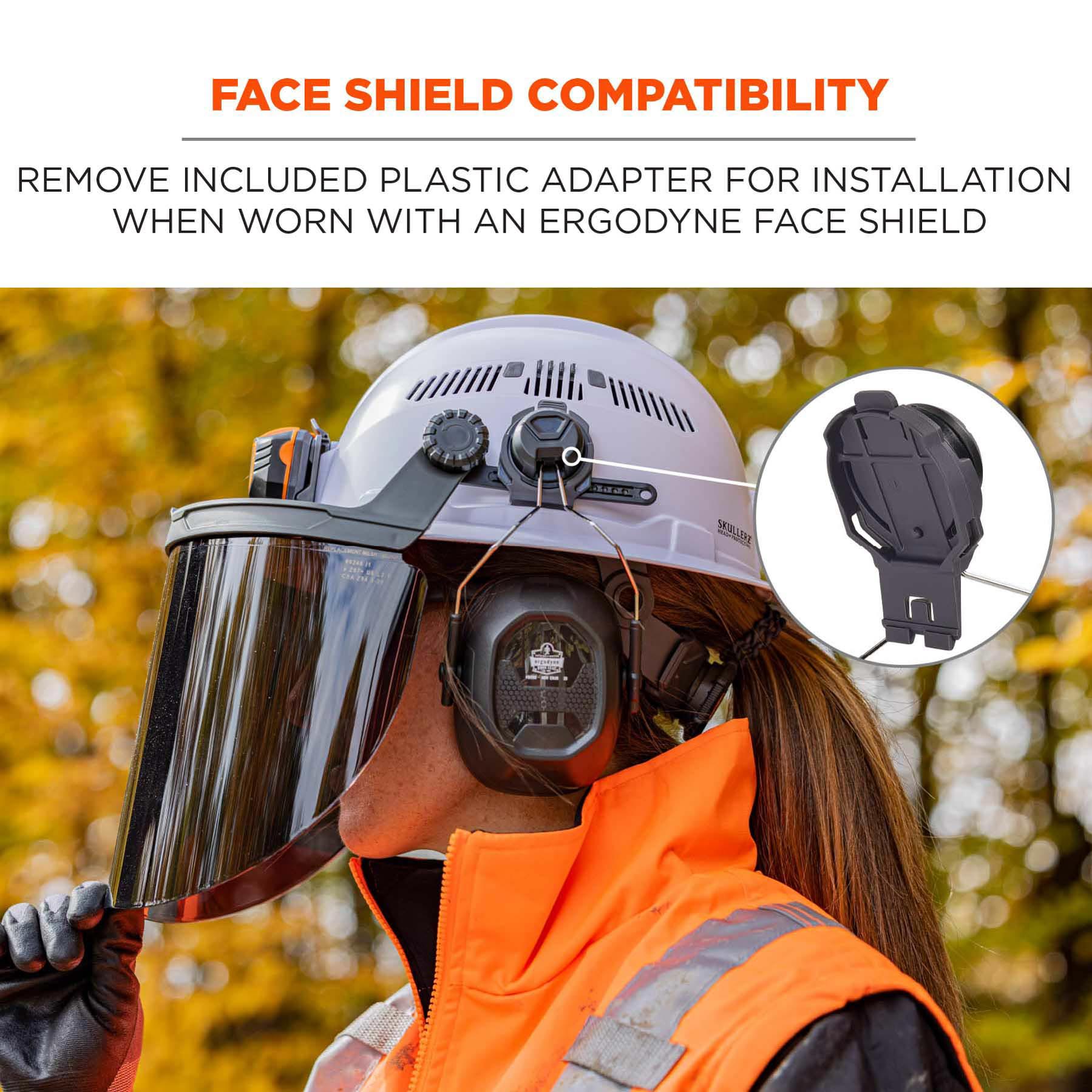 Ergodyne Skullerz 8880 Hard Hat Mounted Earmuffs - Full Brim Style ...
