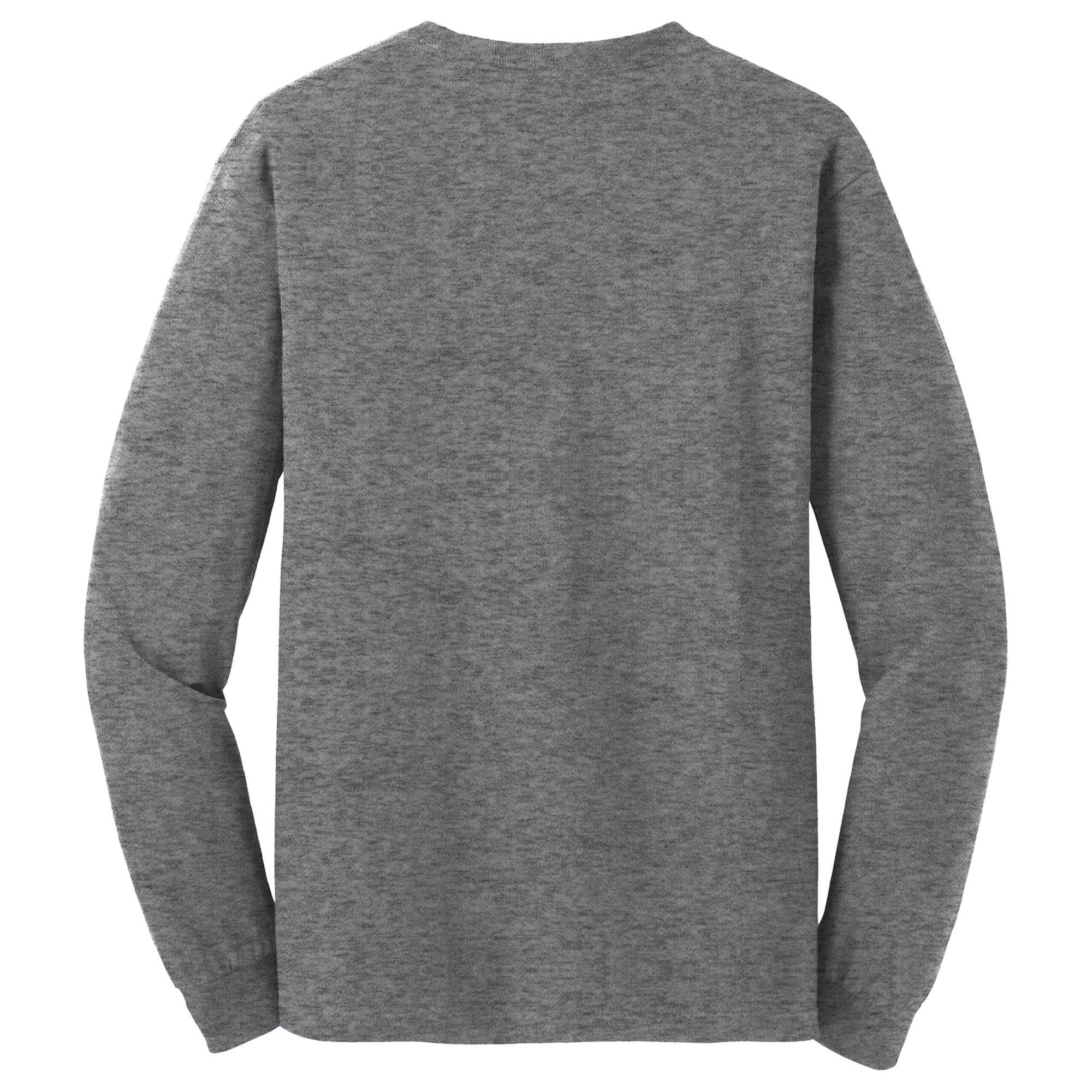 Gildan 5400 Heavy Cotton/Polyester Long Sleeve T-Shirt - Graphite ...