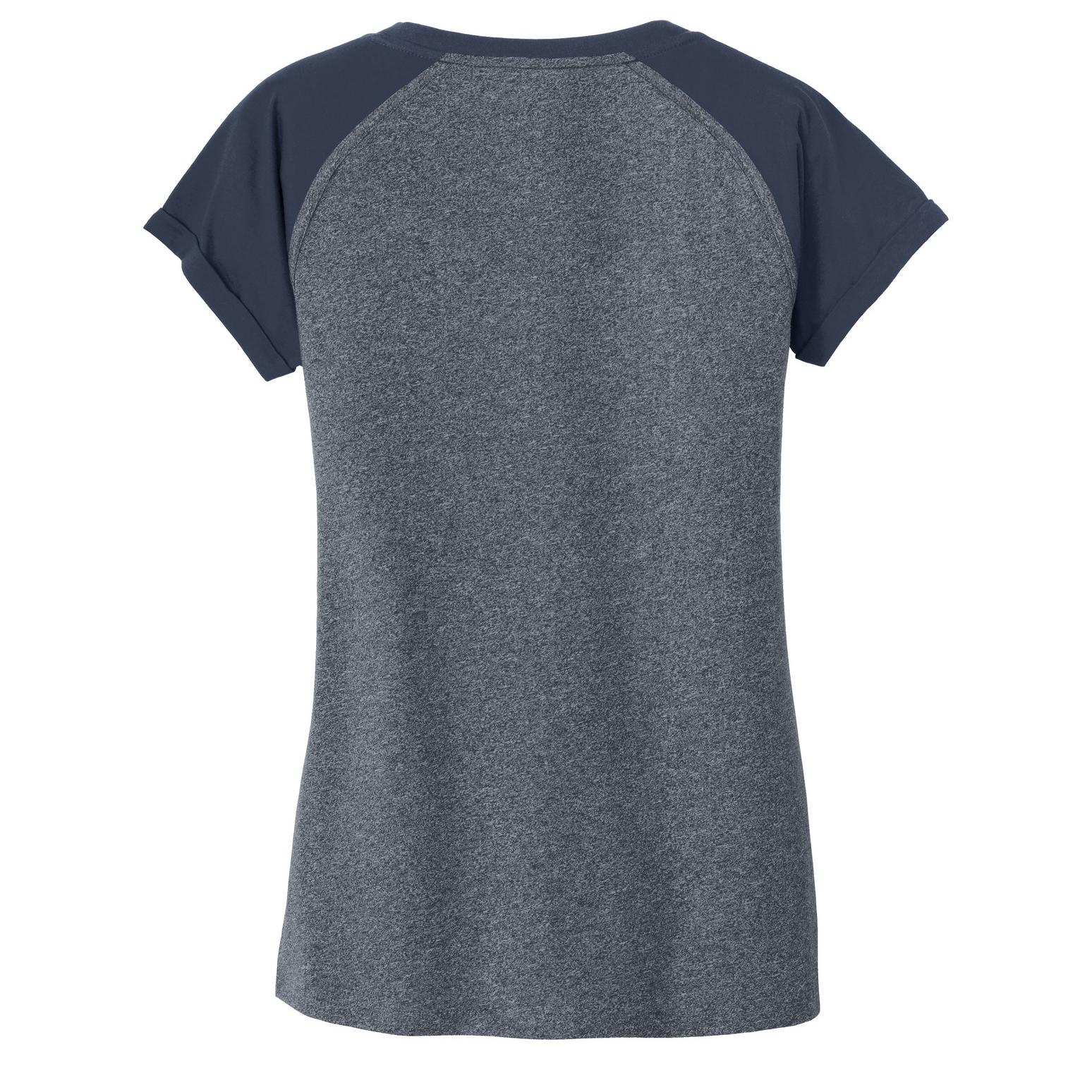 New Era LNEA107 Ladies Heritage Blend Varsity Tee - True Navy/True Navy ...