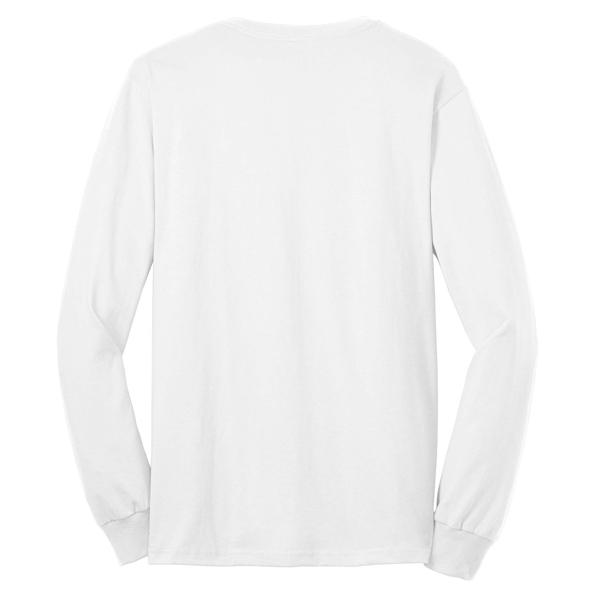 Port & Company PC55LS Long Sleeve Core Blend Tee - White | Full Source