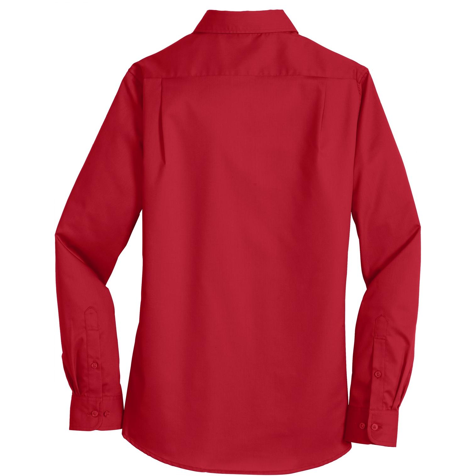 Port Authority L663 Ladies SuperPro Twill Shirt - Rich Red | Full Source