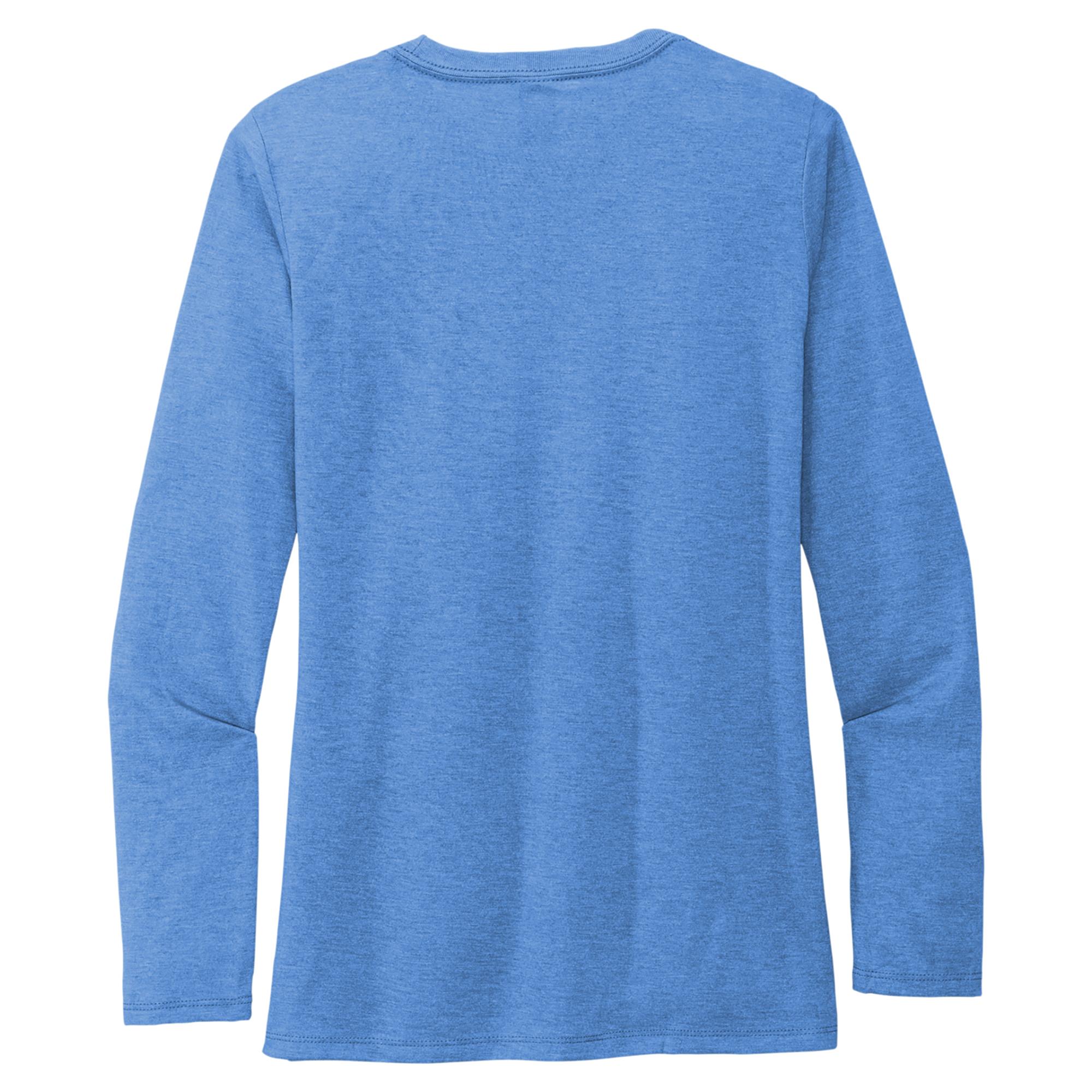 Allmade AL6008 Women's Tri-Blend Long Sleeve Tee - Azure Blue | Full Source
