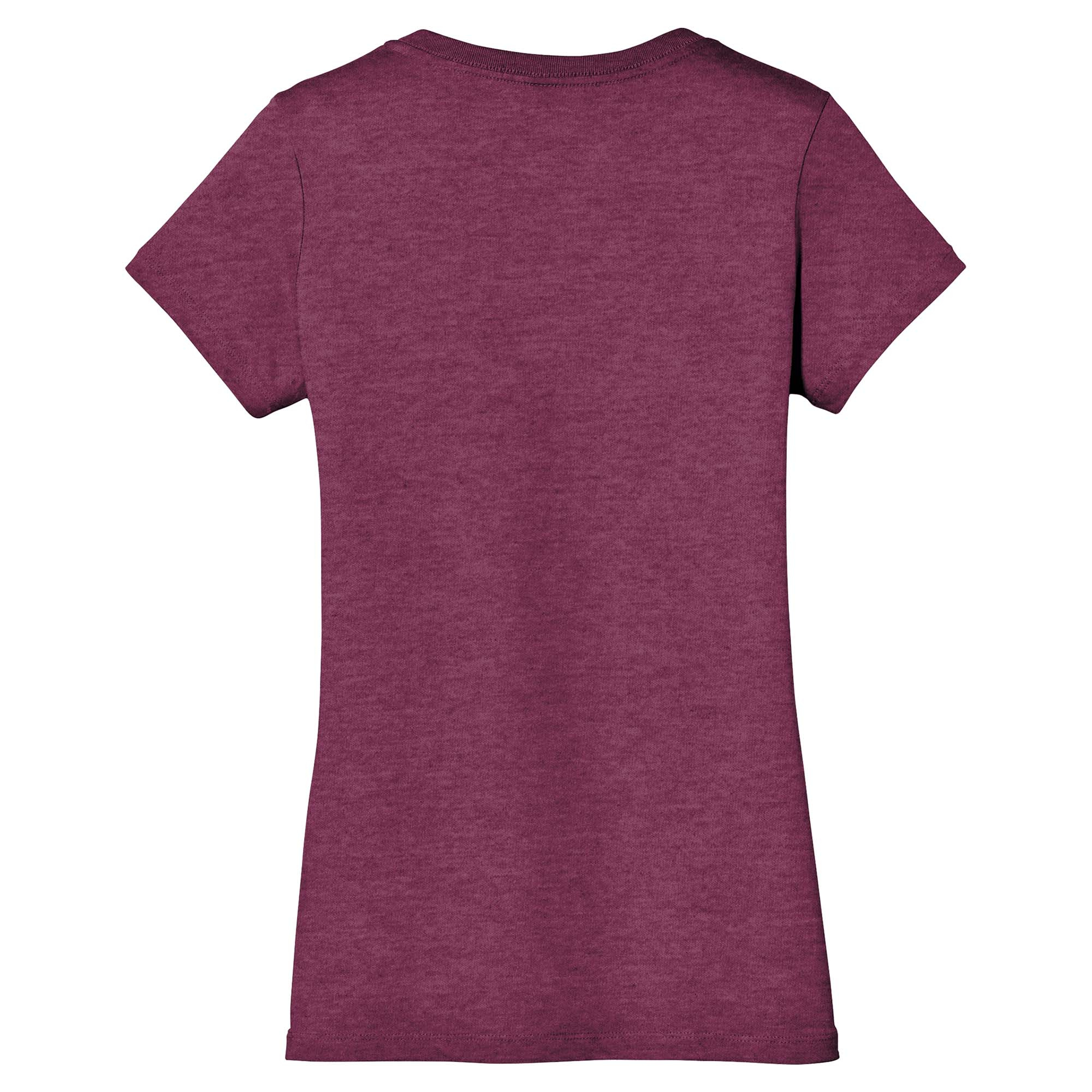 District DM1170L Women's Perfect Weight V-Neck Tee - Heathered ...