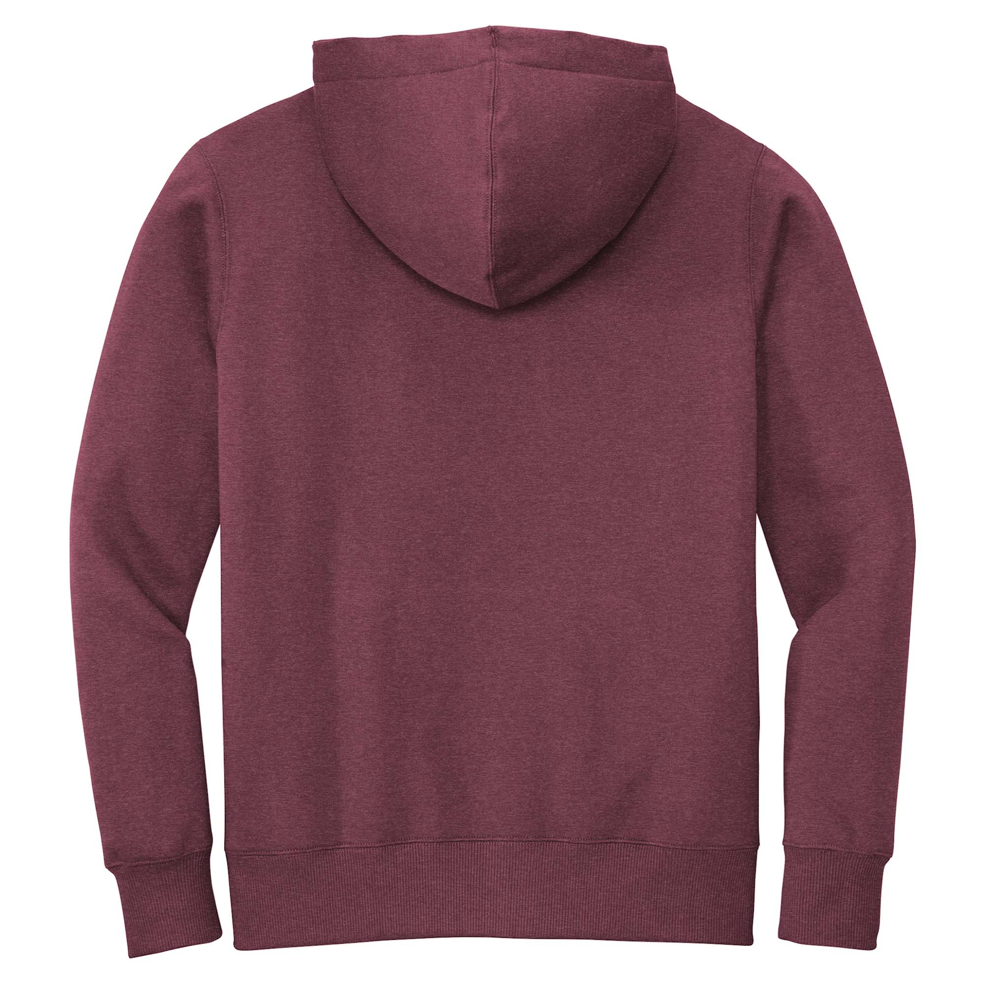 District DT1101 Perfect Weight Fleece Hoodie - Heathered Loganberry ...