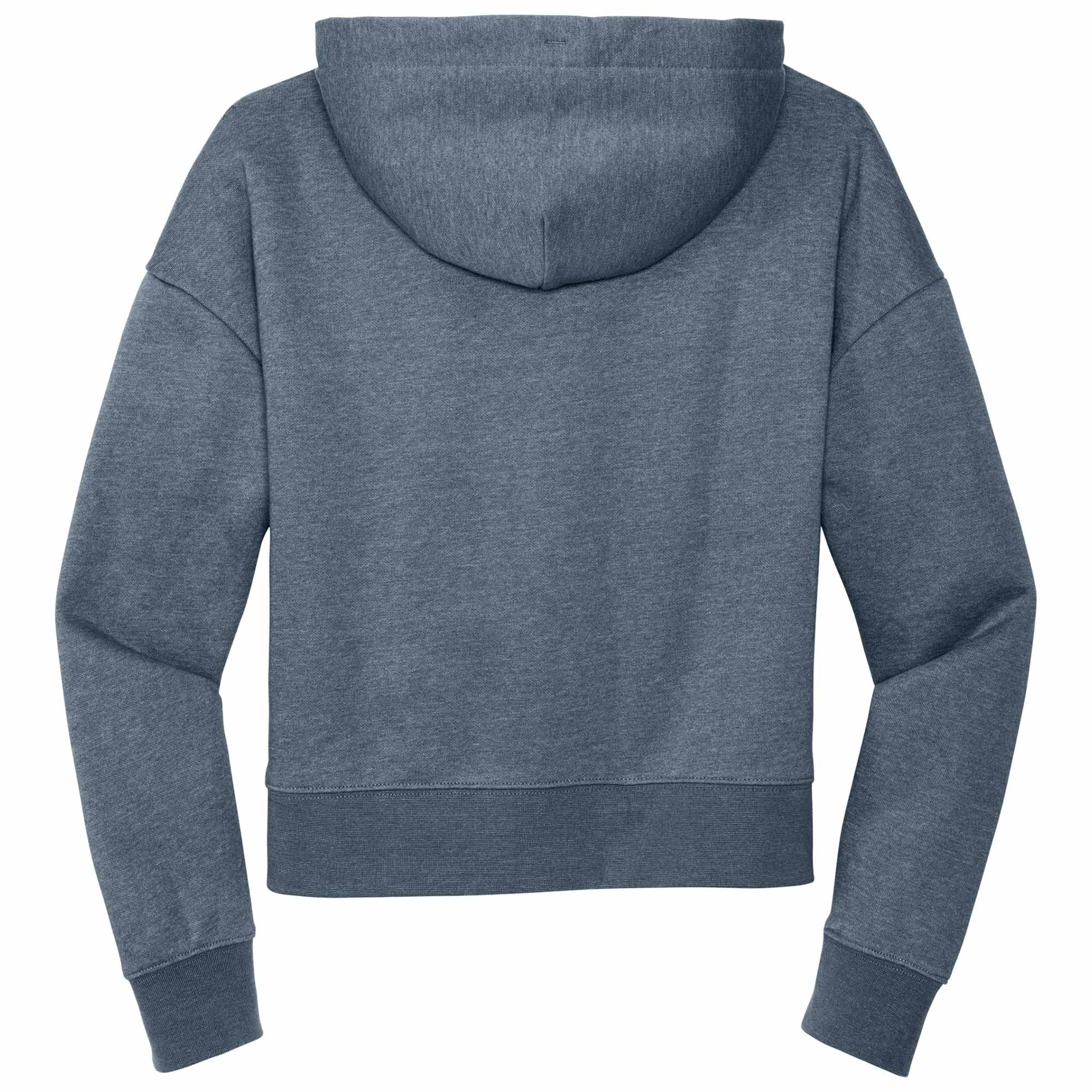 District DT6101 Womens V.I.T. Fleece Hoodie - Flint Blue Heather | Full ...