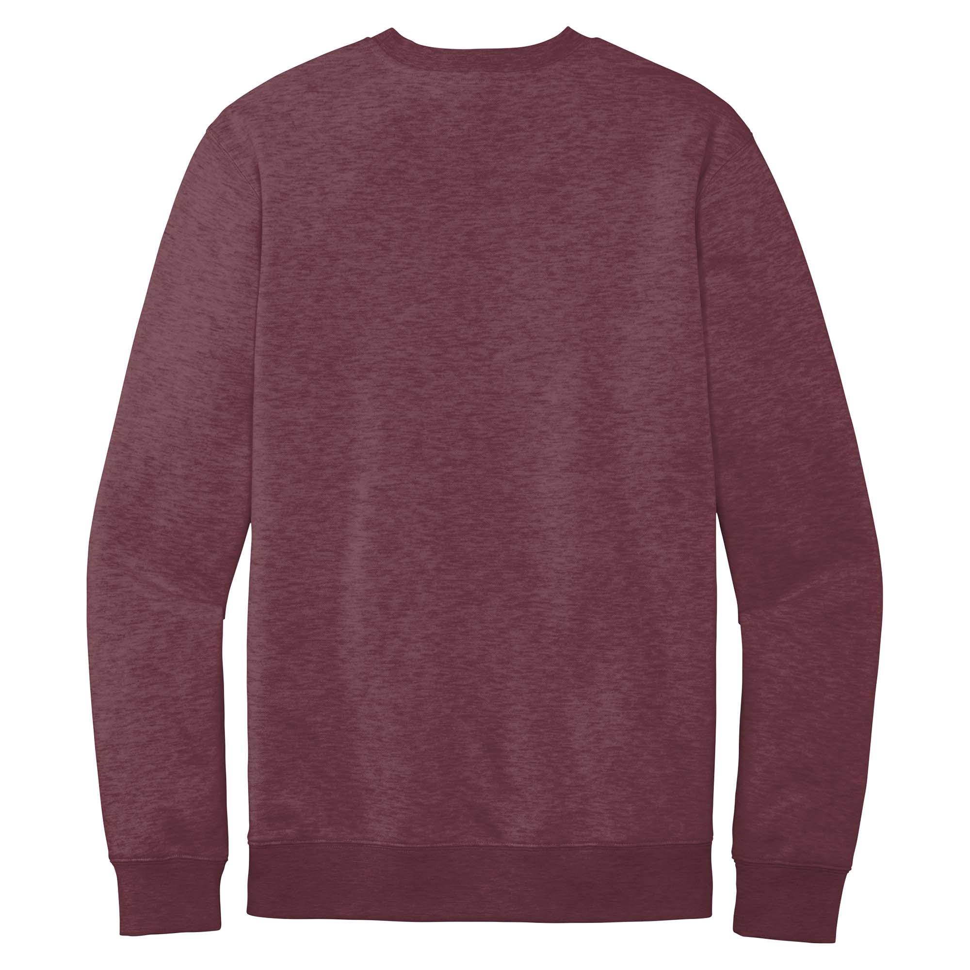 District DT6104 V.I.T. Fleece Crew Neck Sweatshirt - Heathered Cardinal ...