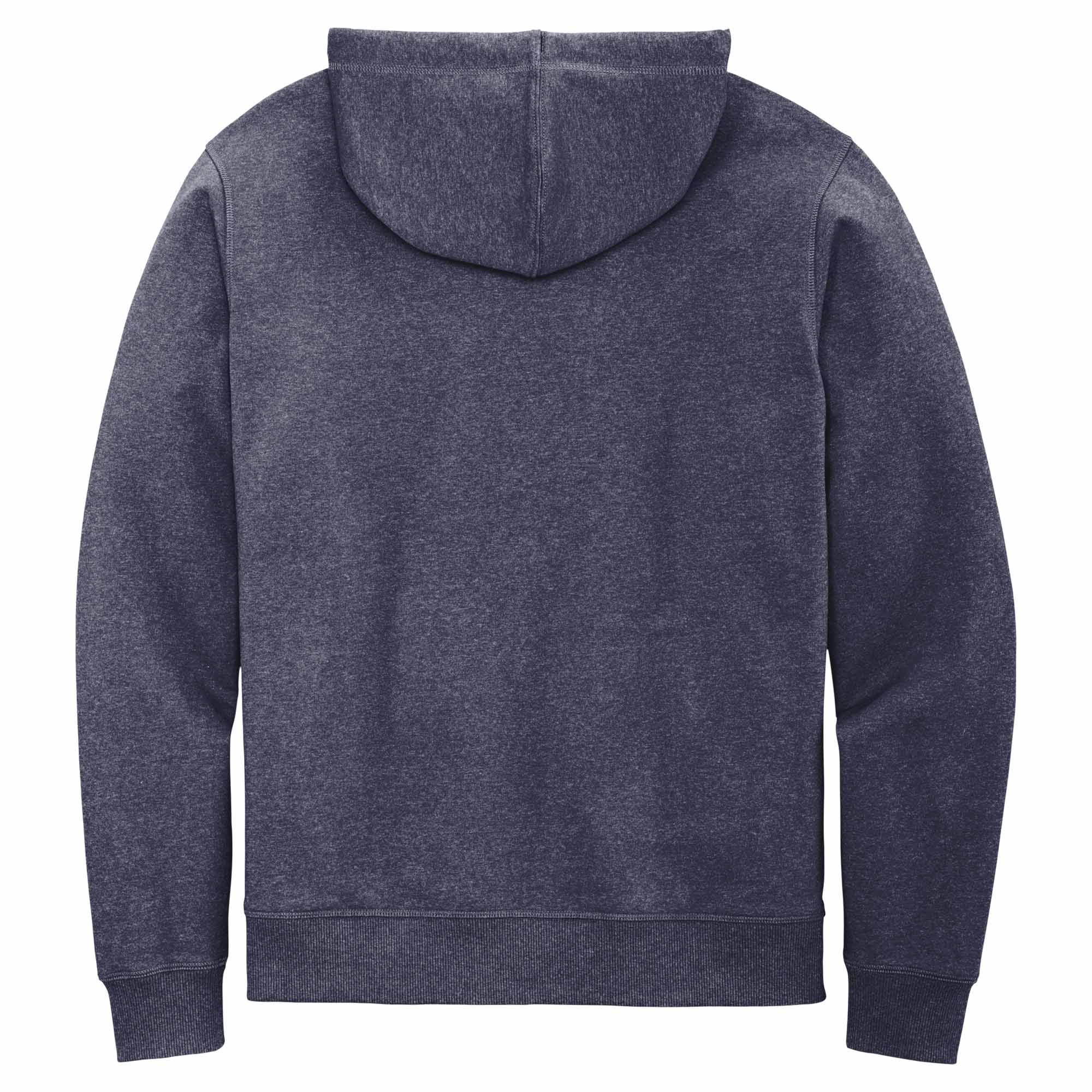 District DT8102 Re-Fleece Full-Zip Hoodie - Heathered Navy | Full Source