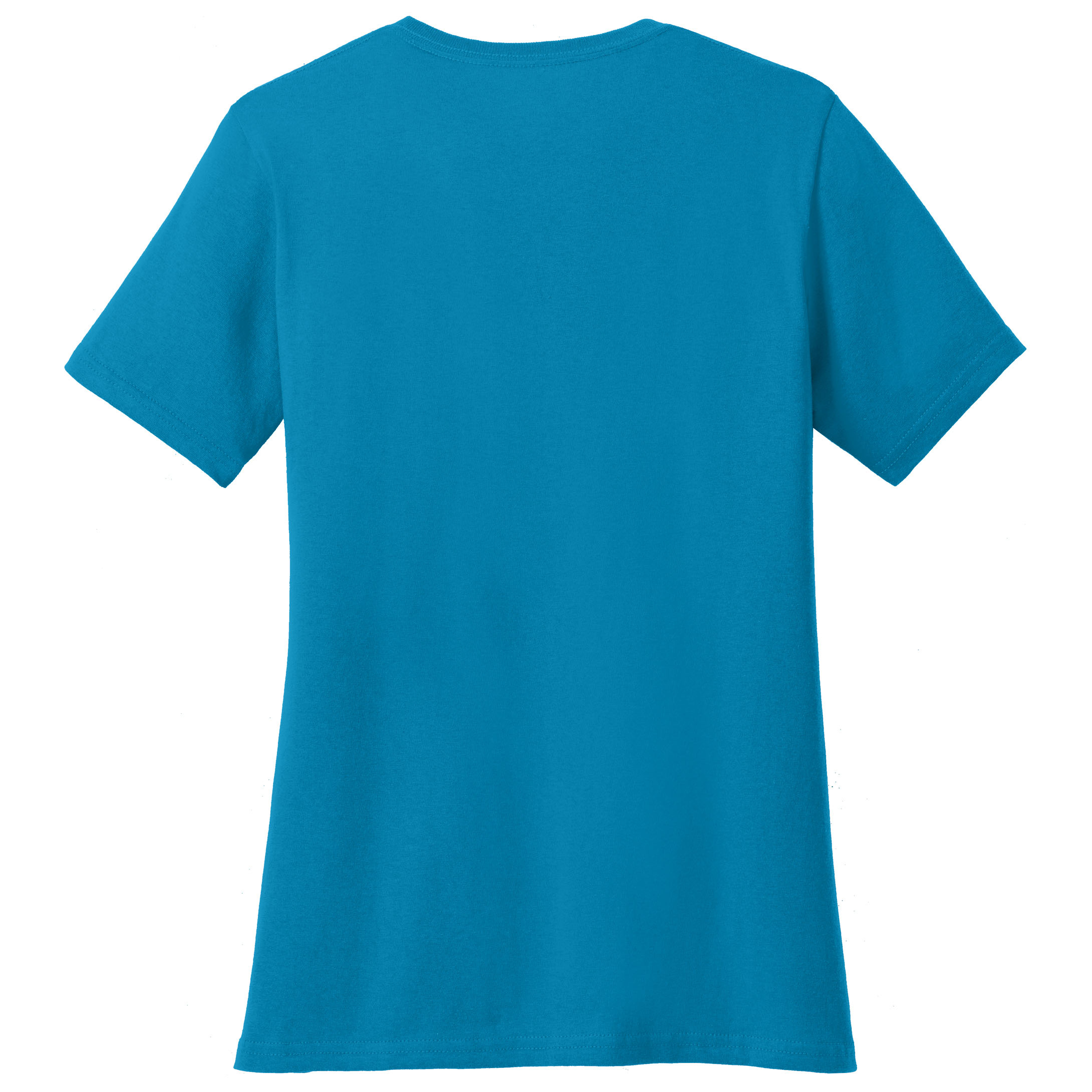 Port & Company LPC54V Ladies Core Cotton V-Neck Tee - Neon Blue | Full ...