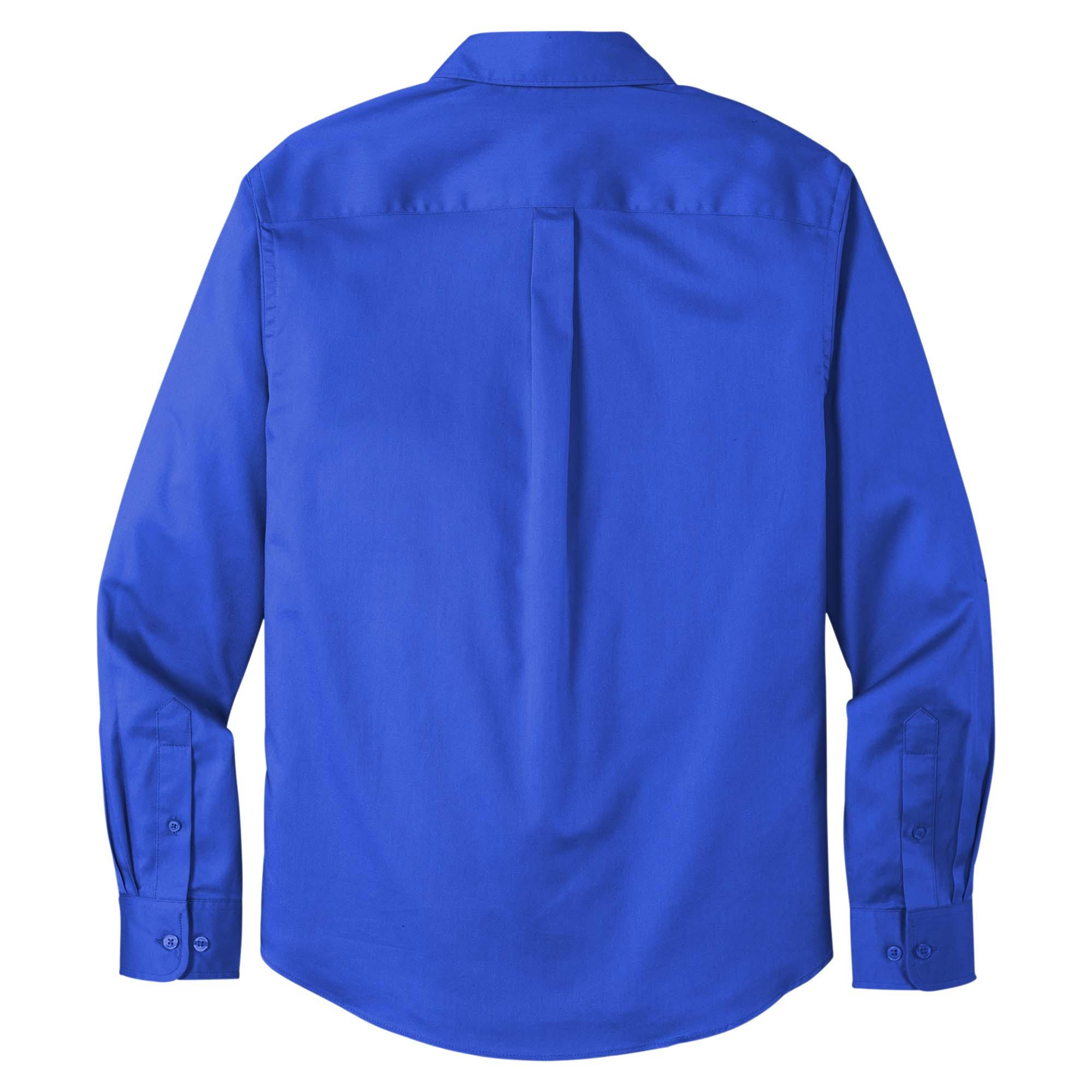 Port Authority W808 Long Sleeve SuperPro React Twill Shirt - True Royal ...