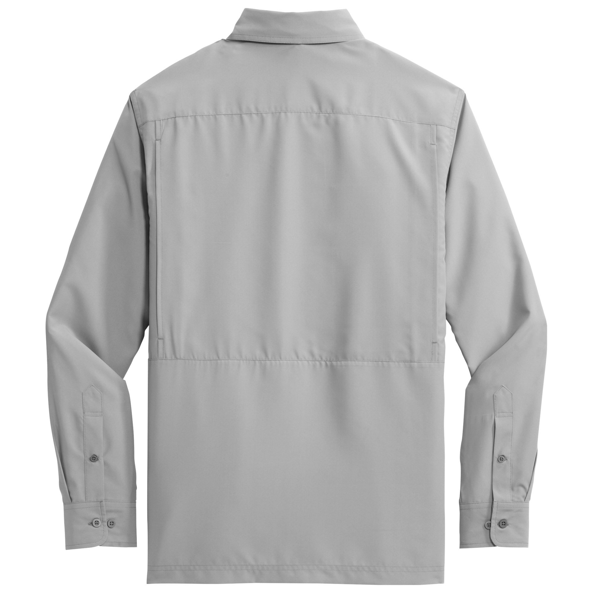 Port Authority W960 Long Sleeve UV Daybreak Shirt - Gusty Grey | Full ...