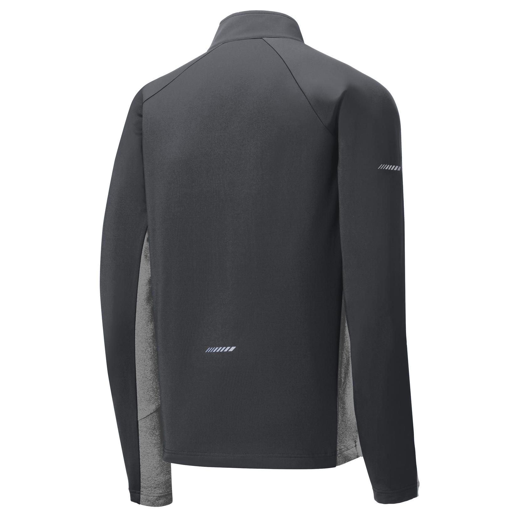 Sport-Tek ST854 Sport-Wick Stretch Contrast 1/2-Zip Pullover - Charcoal ...