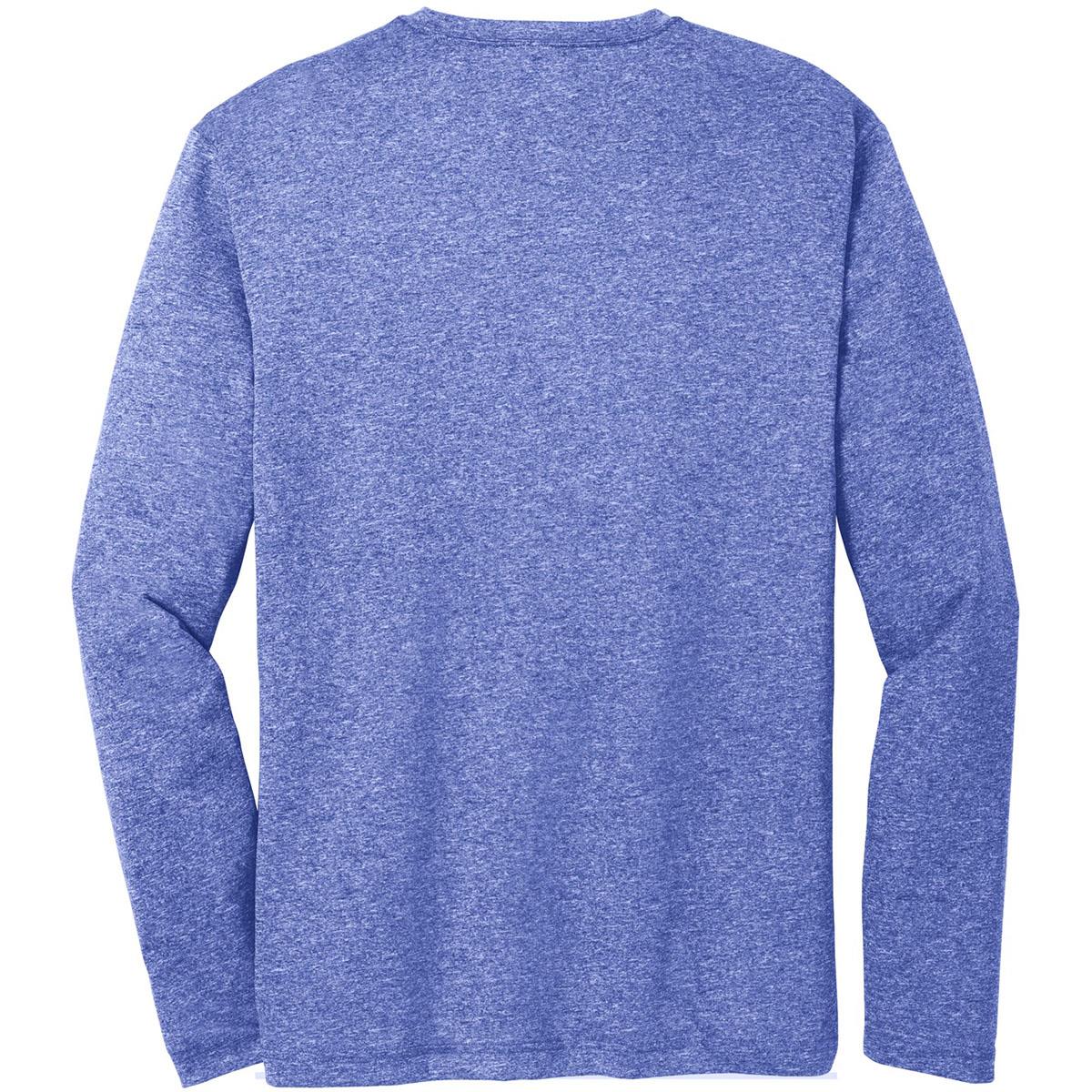 Sport-Tek ST360LS Long Sleeve Heather Contender Tee - True Royal ...