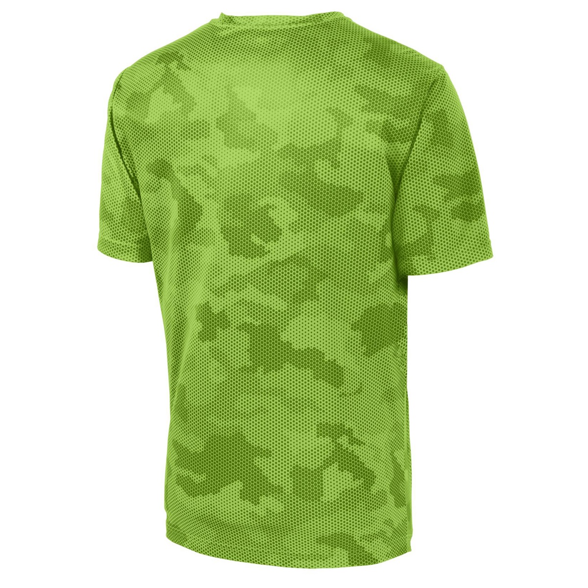 Sport-Tek ST370 CamoHex Tee - Lime Shock | Full Source