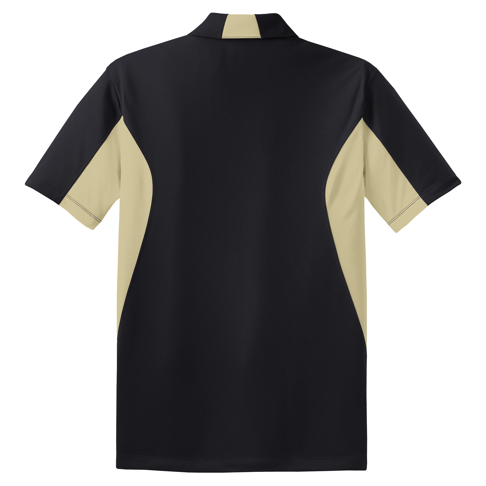 Sport-Tek ST655 Side Blocked Micropique Sport-Wick Polo - Black/Vegas ...