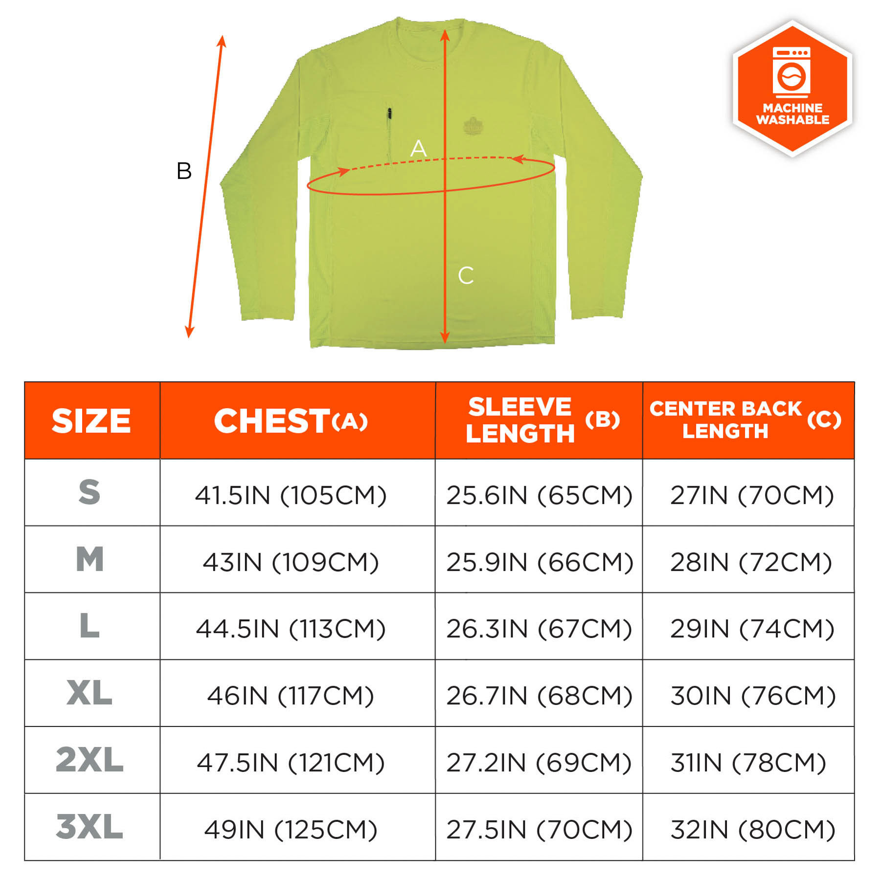 Ergodyne Chill-Its 6689 Cooling Long Sleeve Sun Shirt with UV ...
