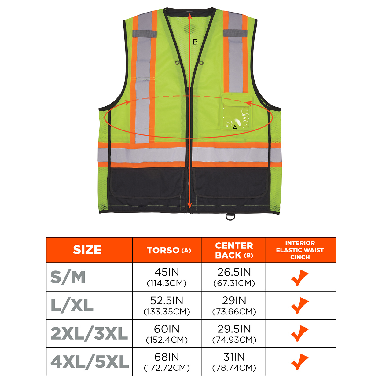 Ergodyne GloWear 8251HDZBK Type R Class 2 Two-Tone Hi-vis Safety Vest ...