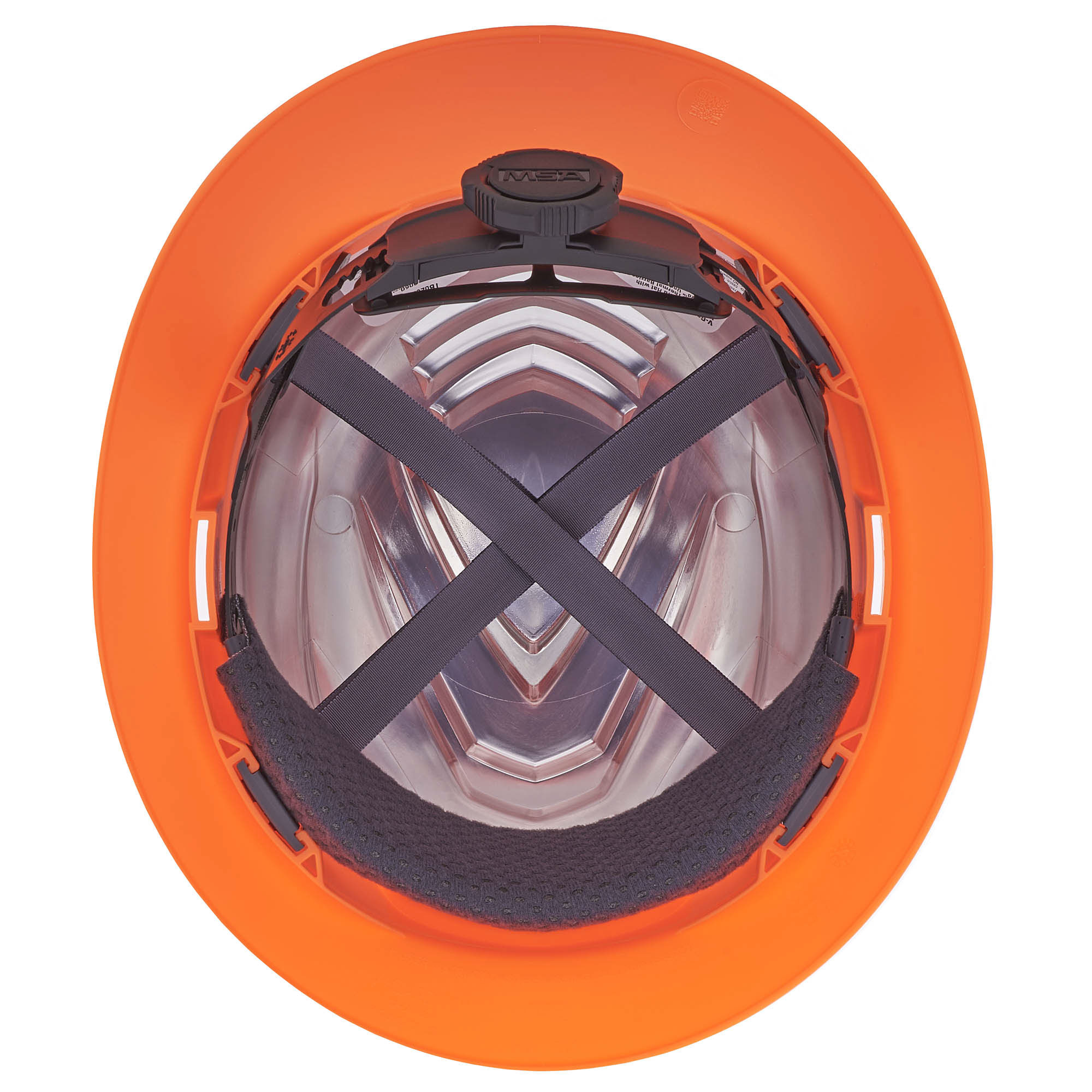 MSA 10215842 V-Gard C1 Full Brim Hard Hat - Ratchet Suspension - Hi-Viz ...