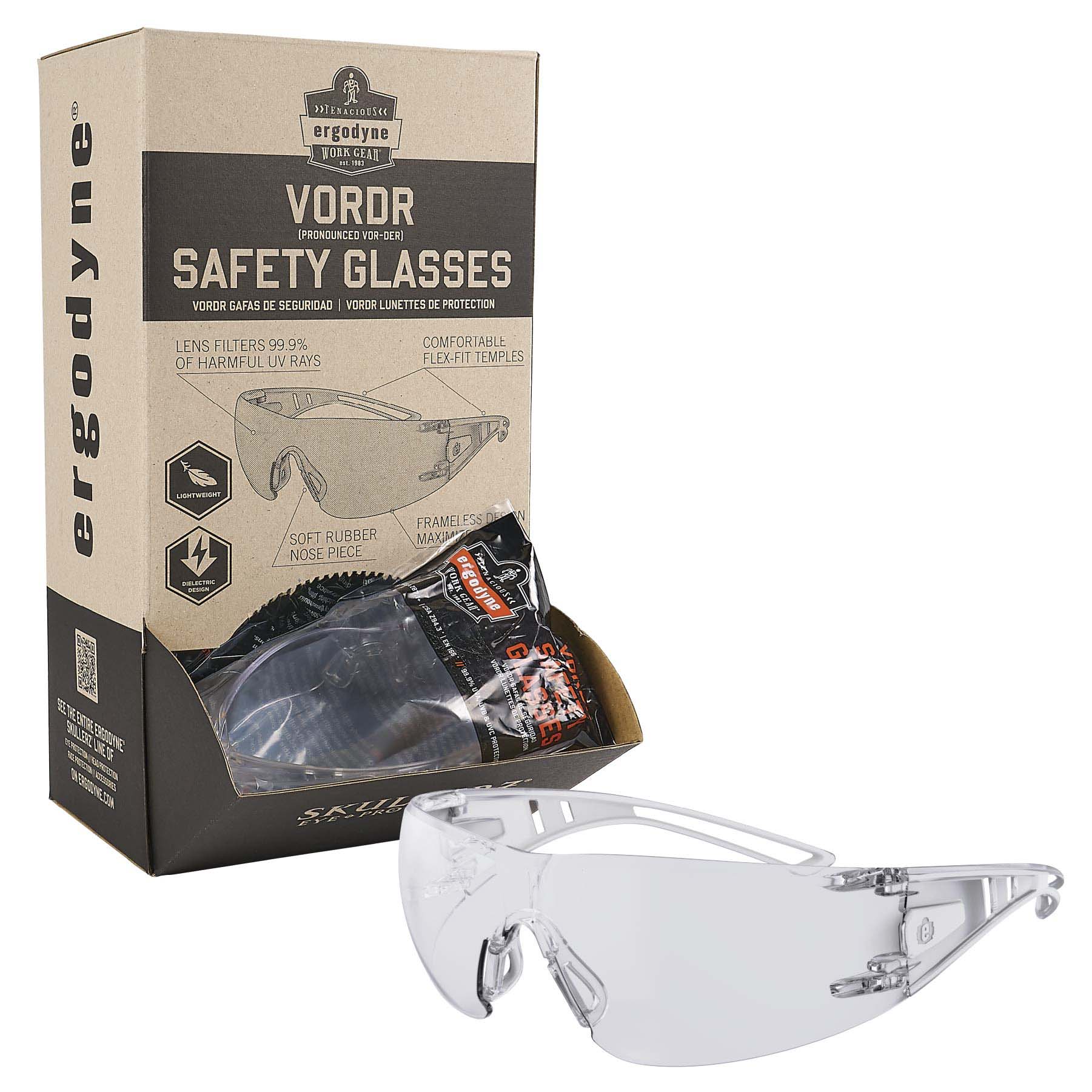 Ergodyne Skullerz 58101 VORDR Safety Glasses | Full Source